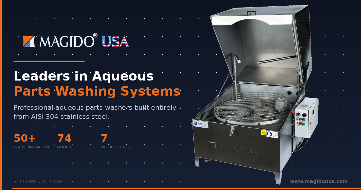 Magido USA — Industrial Aqueous Parts Washers | Stainless Steel, Made ...
